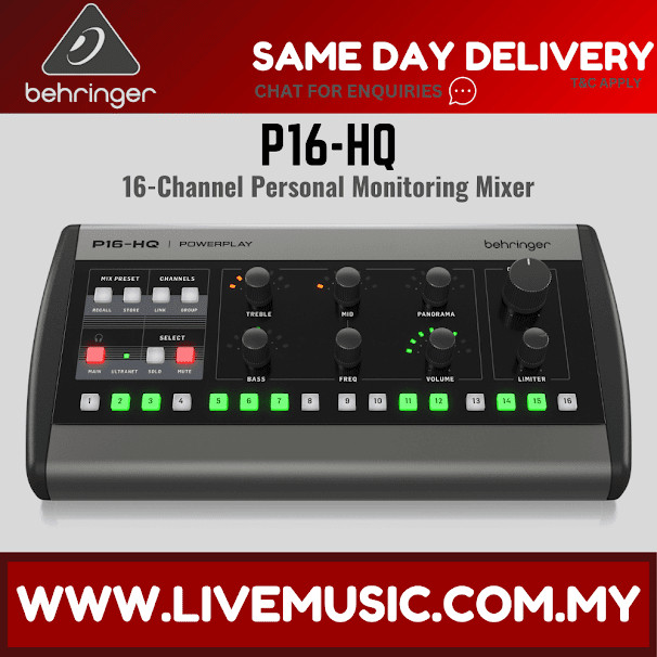 Behringer P16-HQ 16-Channel Personal Monitoring Mixer (P16HQ / P16 HQ) | Shopee Malaysia