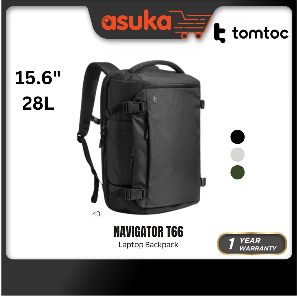 Tomtoc NAVIGATOR T66 28L Laptop Travel Backpack - 15.6inch / 28L ...