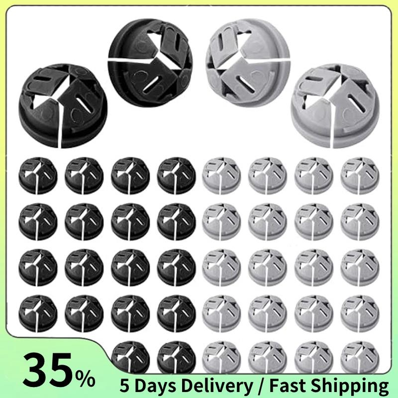 100pcs Push-in Cable Connectors, 3/8 Inch Push in Connector Button Push ...