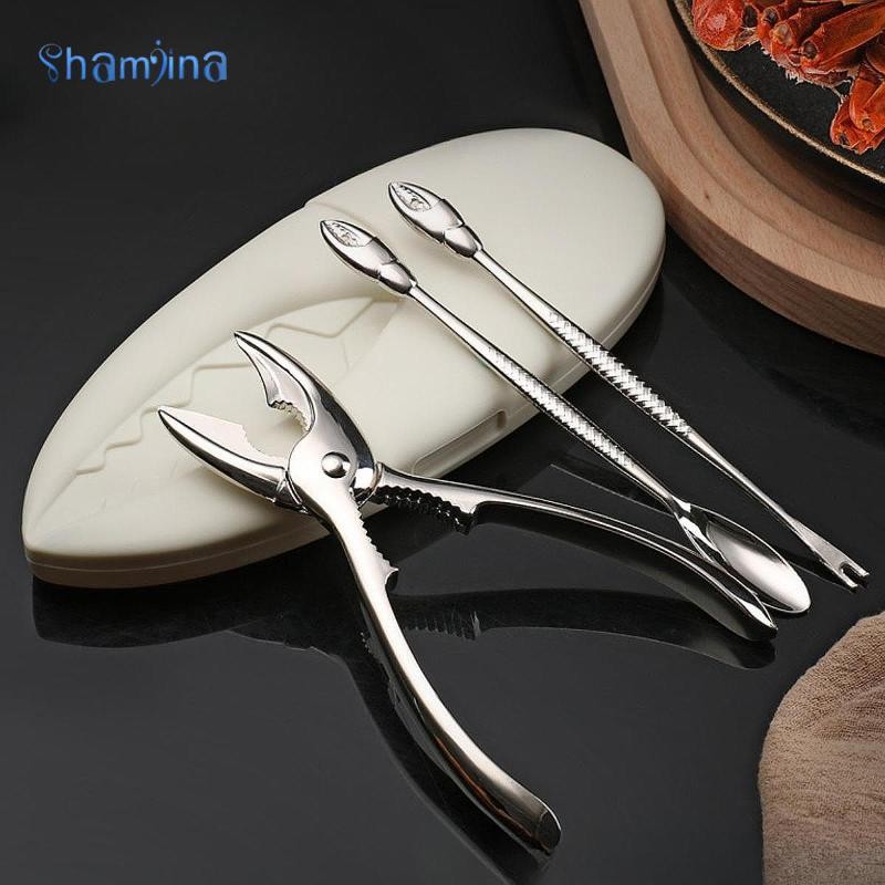 Shamjina Crab Cracker And Tools with Storage Box, Portable Crab Leg ...