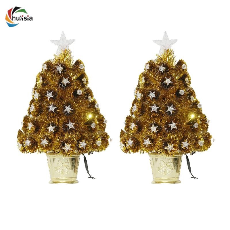 chulisia Compact Christmas Tree with Illumination, Small Desk Holiday ...