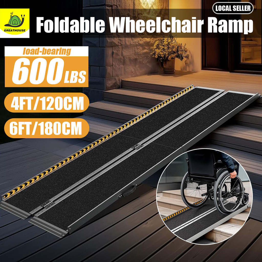 Aluminium Portable Wheelchair Ramp FoldableLightweight Wheelchair Climb ...