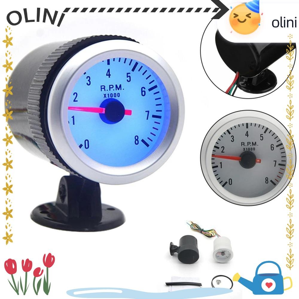 OLINI Tachometer, 0-8000RPM 12V Car Tacho Meter, High Quality Blue LED ...