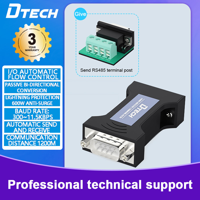 DTECH Passive RS232 to RS485 Converter 2-Way Communication 1200m ...