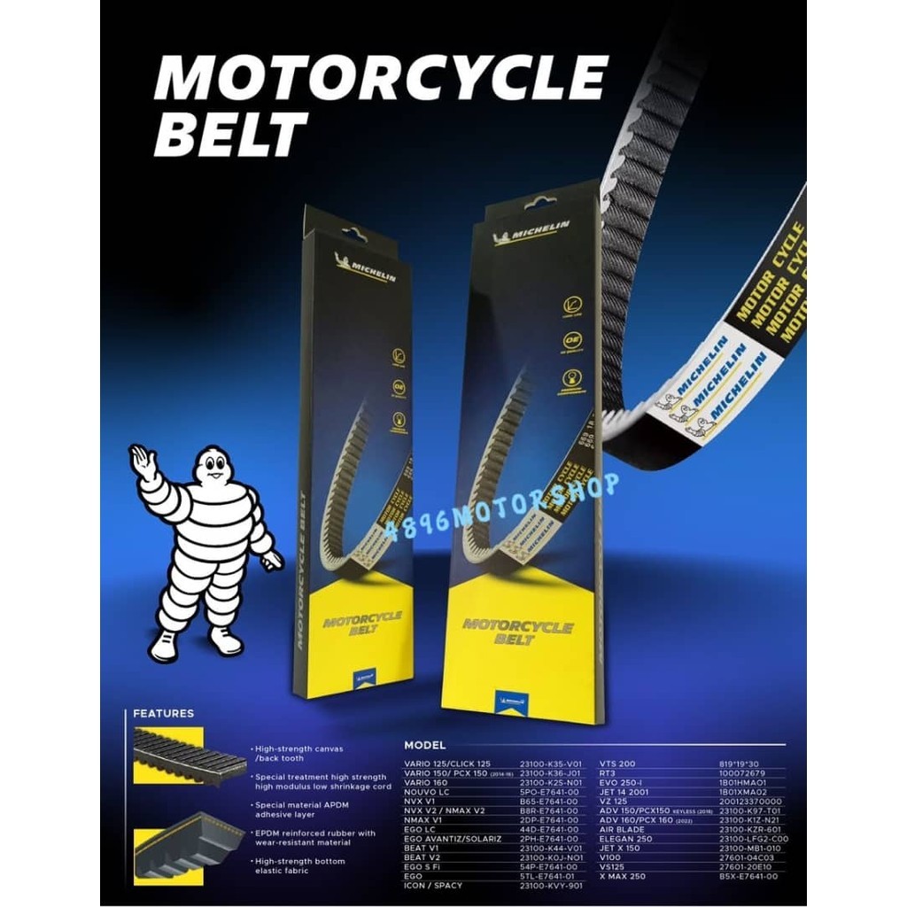 100% ORIGINAL MICHELIN SKUTER TIMING V BELT BELTING EGO / AVANTIZ ...
