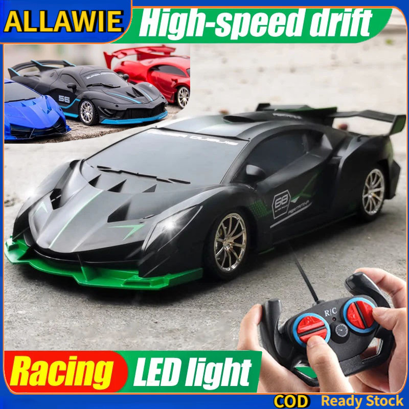 1/18 Scale Remote-Controlled Car with LED Lights Kids' Esports Racing ...