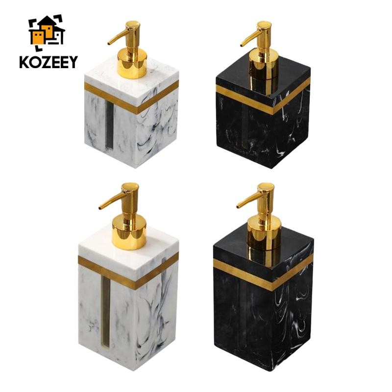 KOZEEY Pump Soap Container, Hand Soap Liquid Dispenser, Marble Texture ...