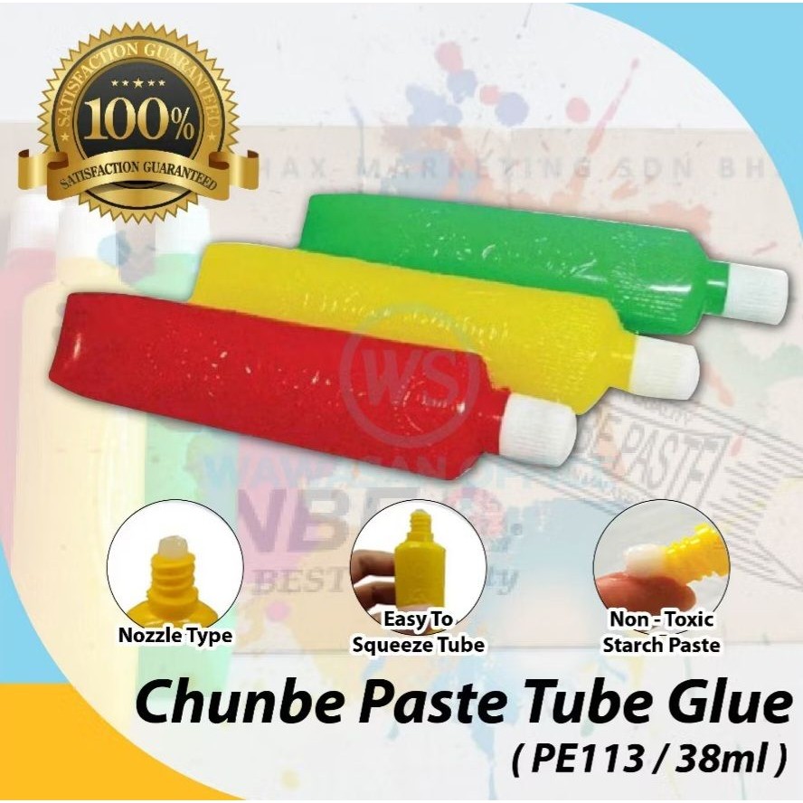Chunbe 113PE Starch Glue Paste Tube 38ml 1pack 4pcs | Shopee Malaysia