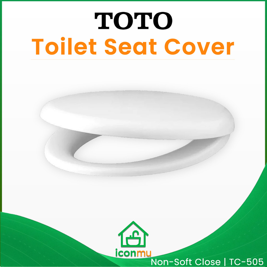 TOTO Seat Cover TC505 Standard White Toilet Cover Non-Soft Close Hard ...