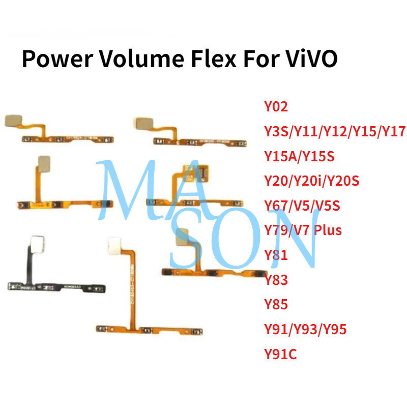Power Button Flex Cable for ViVO Y02 Y3S Y11 Y12 Y15 Y15A Y15S Y20 Y67 ...