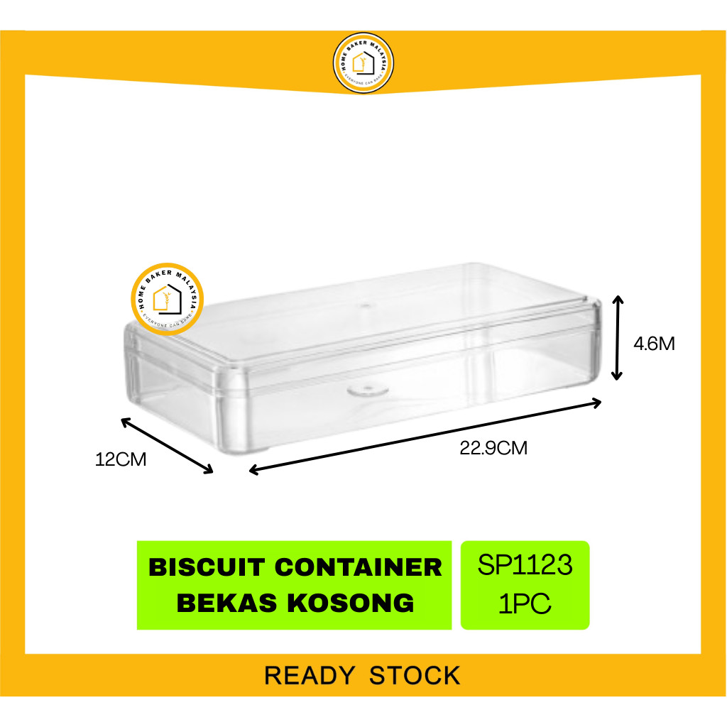 BEKAS KUIH RAYA LUTSINAR / COOKIES CONTAINER TRANSPARENT SP1123 1PC ...