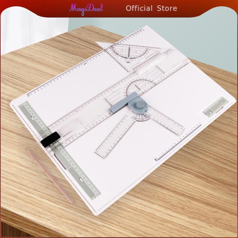 MagiDeal A3 Drawing Board Compact Design with Adjustable Ruler And ...