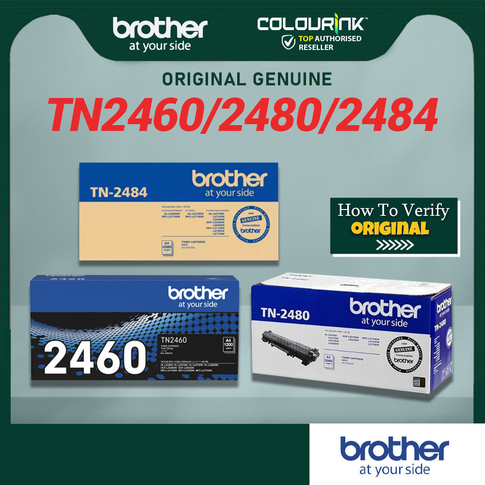 Brother Original Genuine TN-2480 TN-2460 Black Toner L2370DN DCP ...