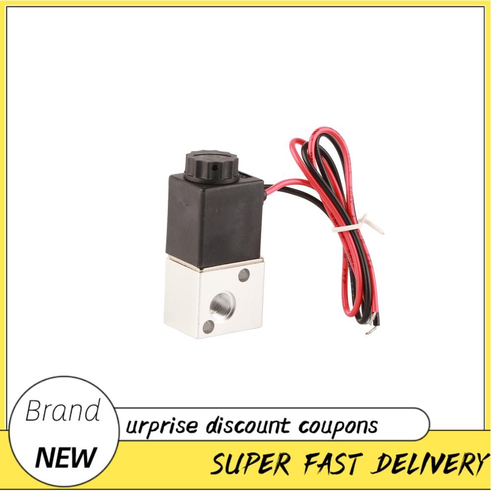 freemarket-my 3V1-06 DC 12V/24V 3 Way 2 Position 1/8 BSP Normally Closed Pneumatic Solenoid Air ...