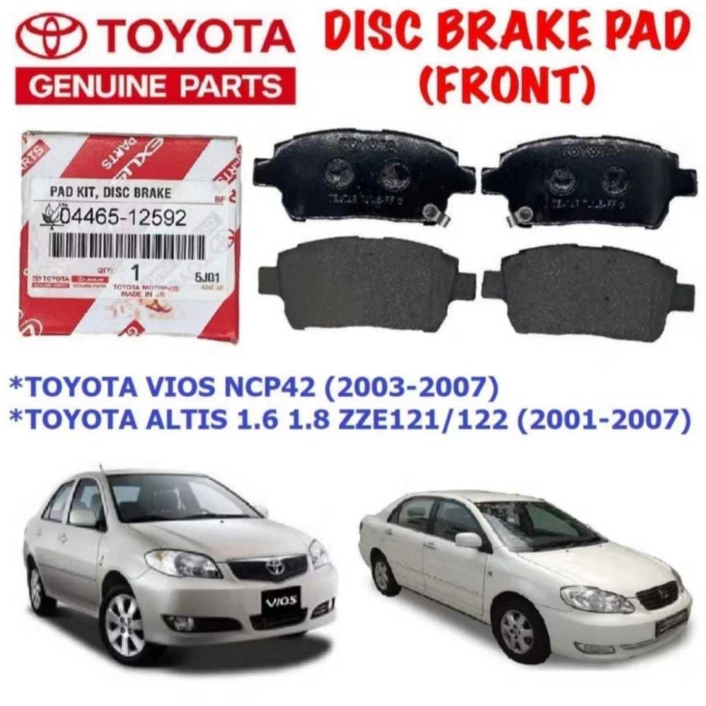 BRAKE PAD TOYOTA VIOS NCP42 ALTIS 1.8 ZZE122 ZZT30 2003-2007 FRONT ...