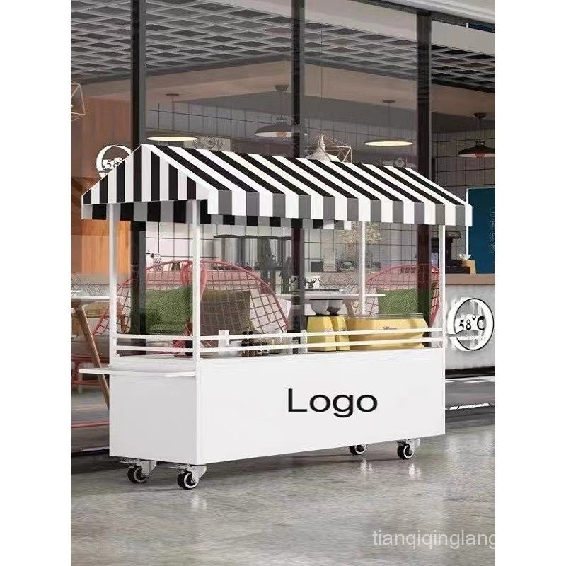 Market Stall Cart Outdoor Stall Small Cart Promotional Table Mobile ...