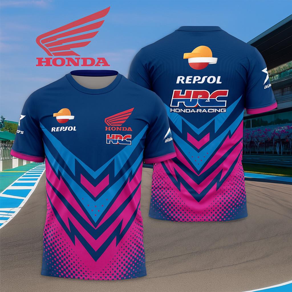 Quick Dry Honda Racing T Shirt for Men Short Sleeve Breathable Jersey ...