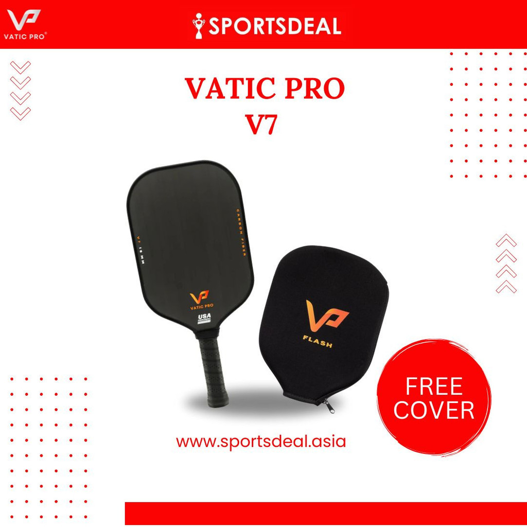 Vatic Pro V7 Carbon Fiber 16mm Pickleball Paddle | Shopee Malaysia