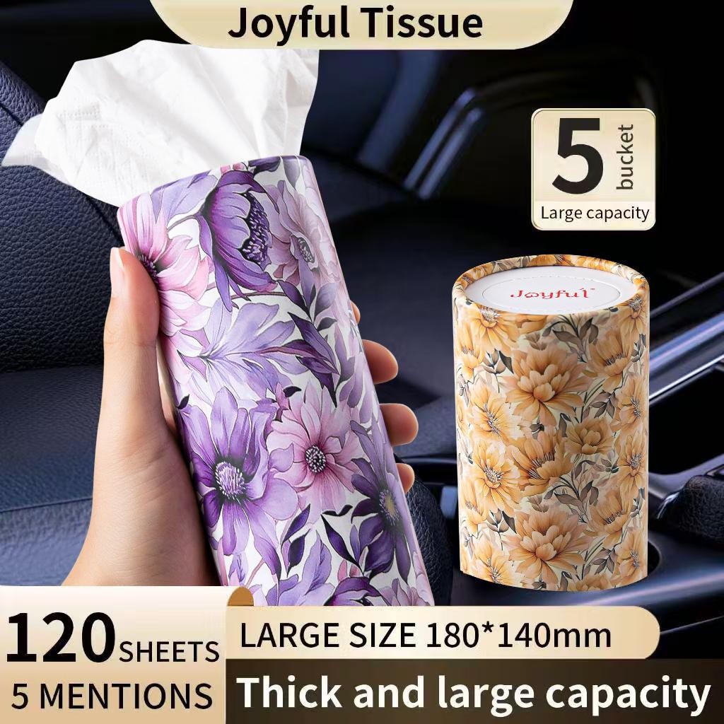 (100Pcs/Ctn)Joyful Souvenir Floral Batik Car Tissue Facial Tissue ...