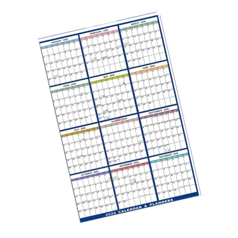 seng 2026 Wall Mounted Calendar Yearly Planner Erasable Calendar 2026 ...