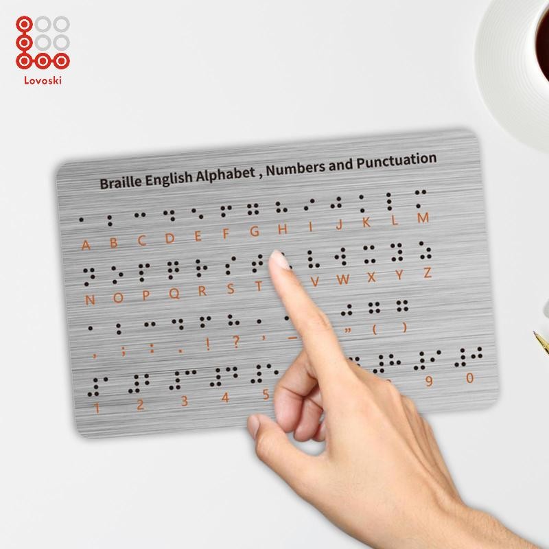 [Lovoski] Braille Alphabet Board Punctuation Braille Board for ...