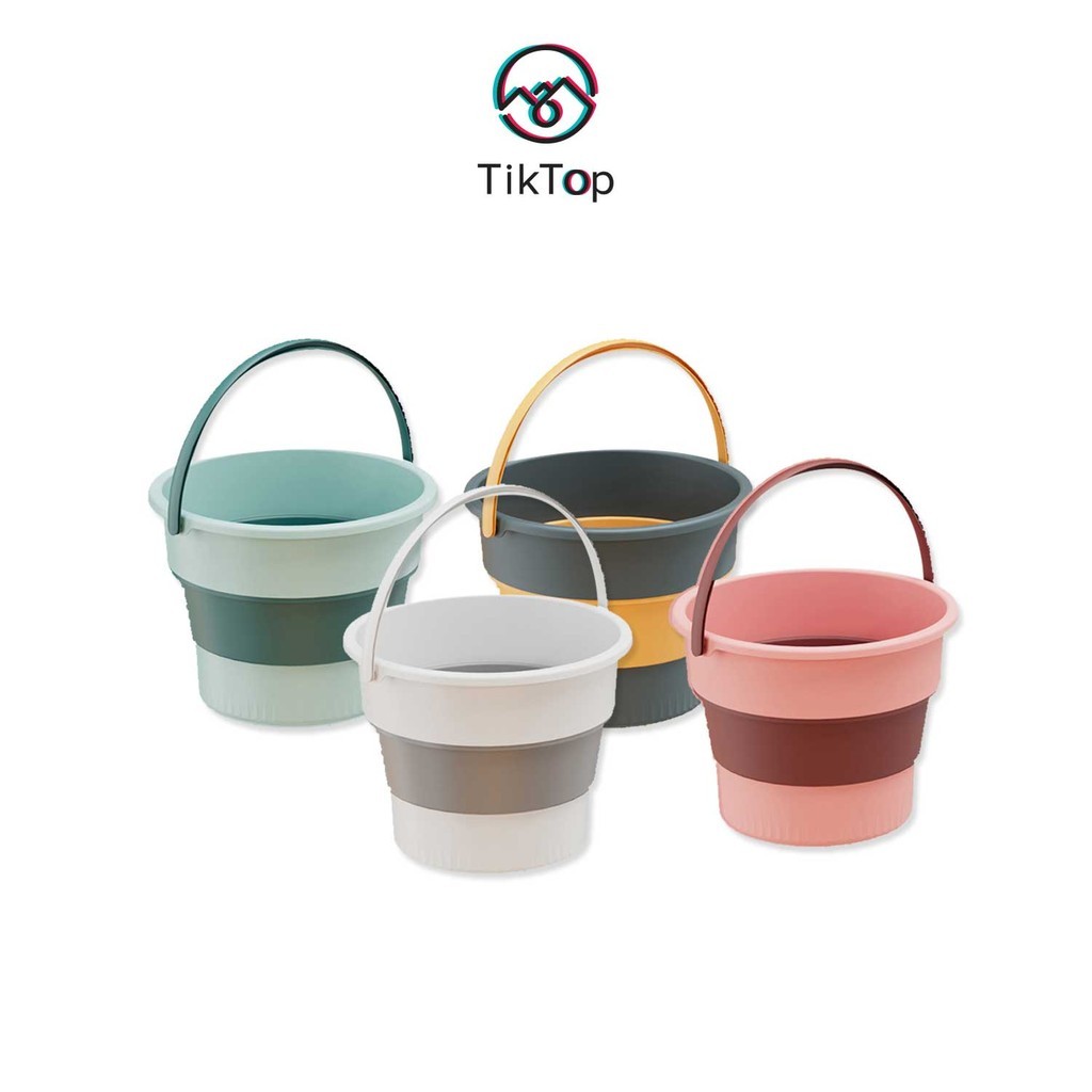 Tiktop Foldable Collapsible Portable Water Bucket with Handle Baldi ...