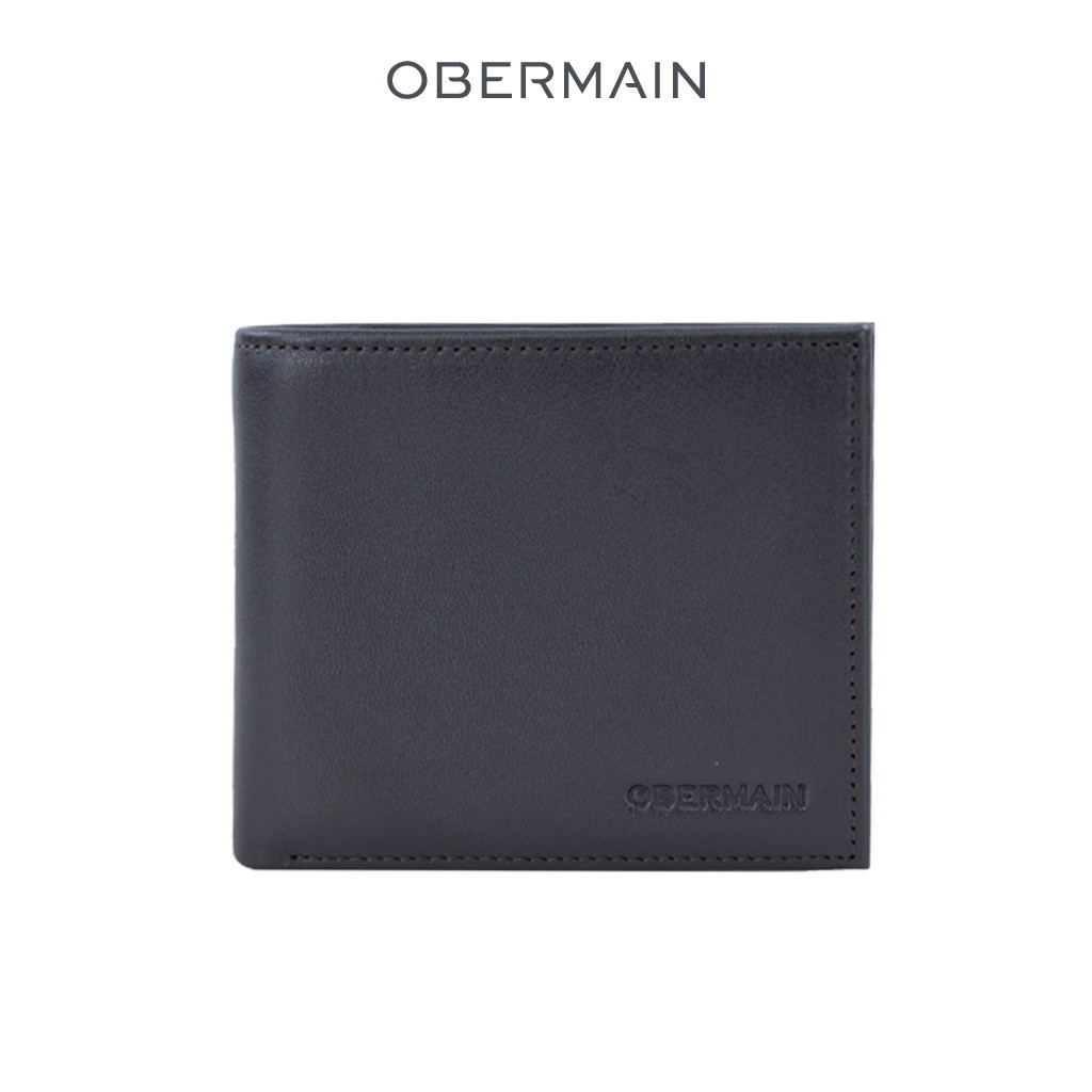 OBERMAIN RFID Short Wallet w/ Coin Compartment / Genuine Leather ...