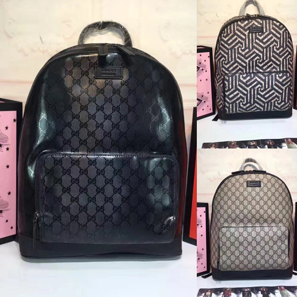 GUCCI GUCCI Classic Style g Printed Men's Leather Backpack All-Match ...