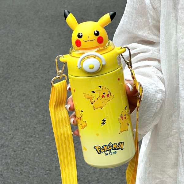Pokémon Pokémon Pikachu Straw Thermos Cup Children 2024 New Style 316 ...