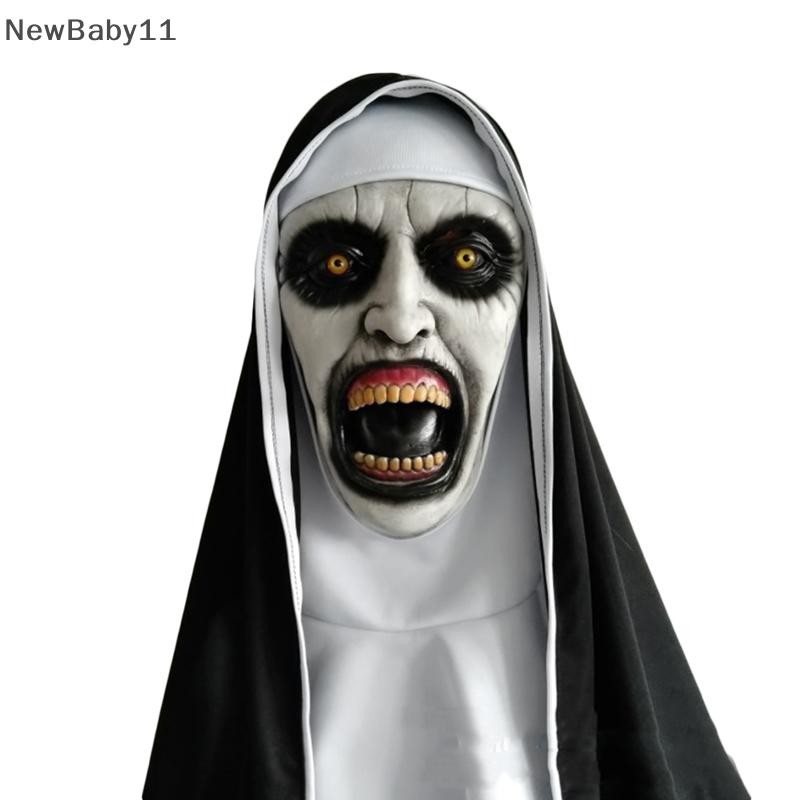 NY The Horror Scary Nun Latex Mask w/Headscarf Valak Cosplay for ...