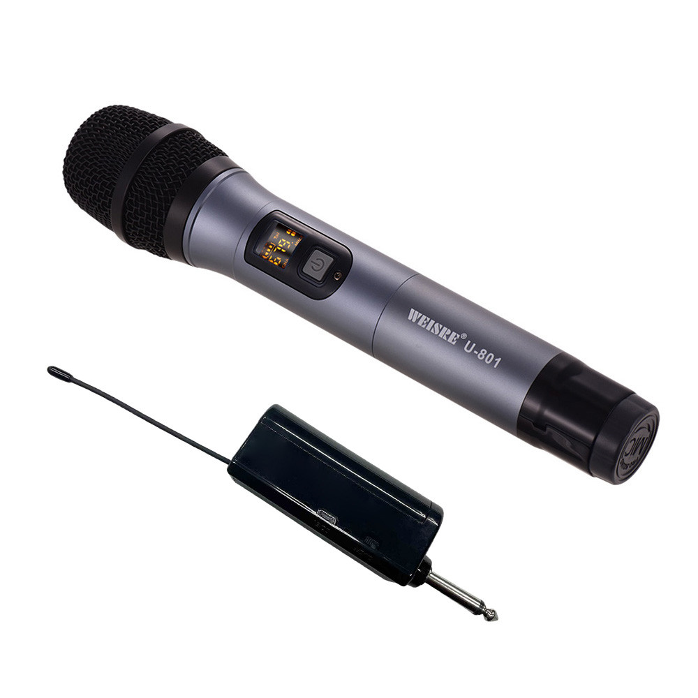 UHF Handheld Wireless Microphone Mic with Mini Receiver 50 Channels for ...