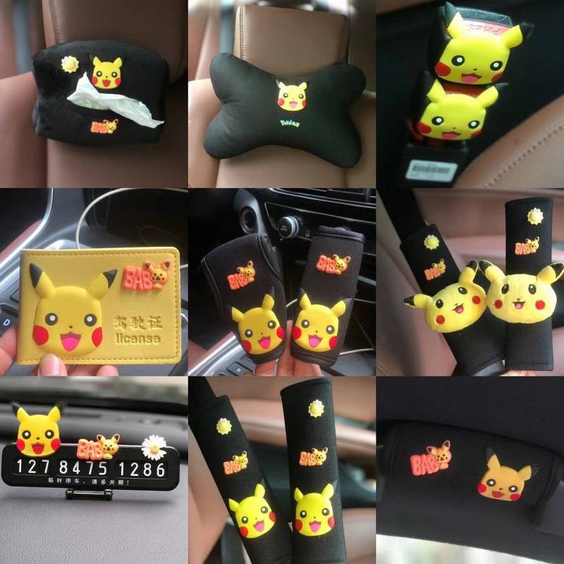 Cartoon Pikachu Car Interior Design Accessories Car Interior Supplies ...