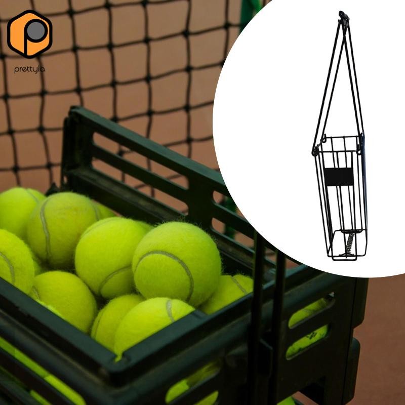 prettyia Tennis Ball Collector Pickleball Picker Sports with Handle for ...