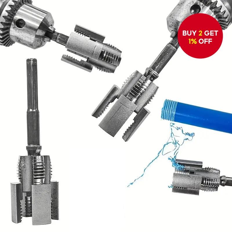 PVC Pipe Threader, Water Pipe Threading Tool, for 1/2 and 3/4 inch ...