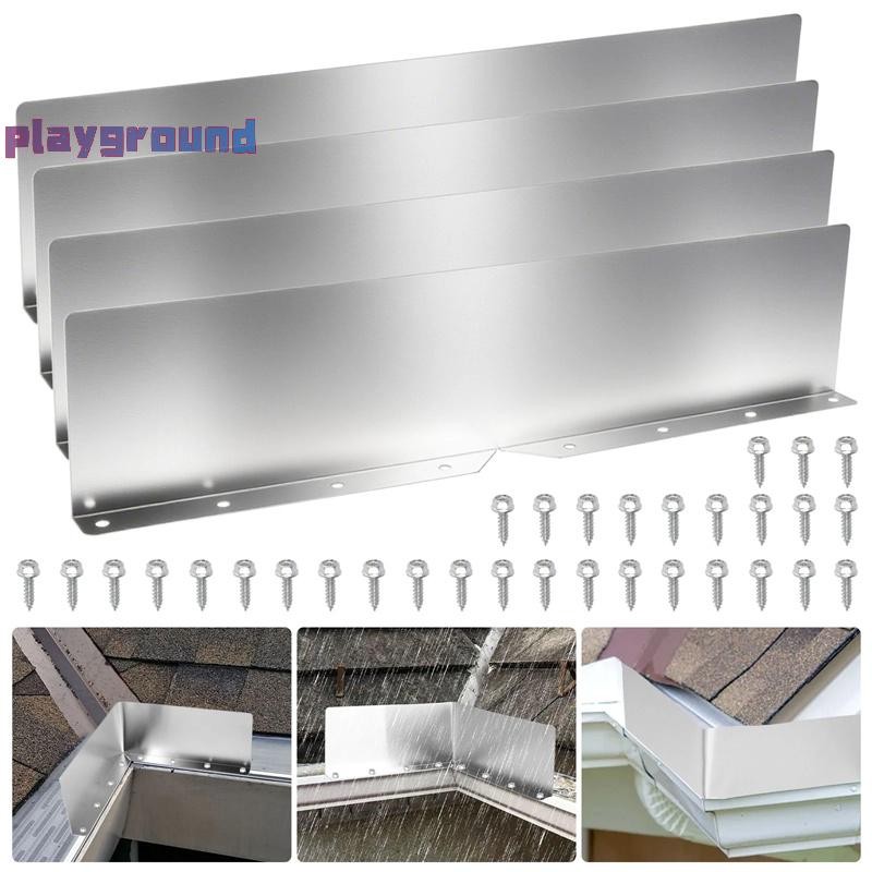 [playground] 4Pcs Rainwater Valley Gutter Splash Guard Rain Drip Gutter ...
