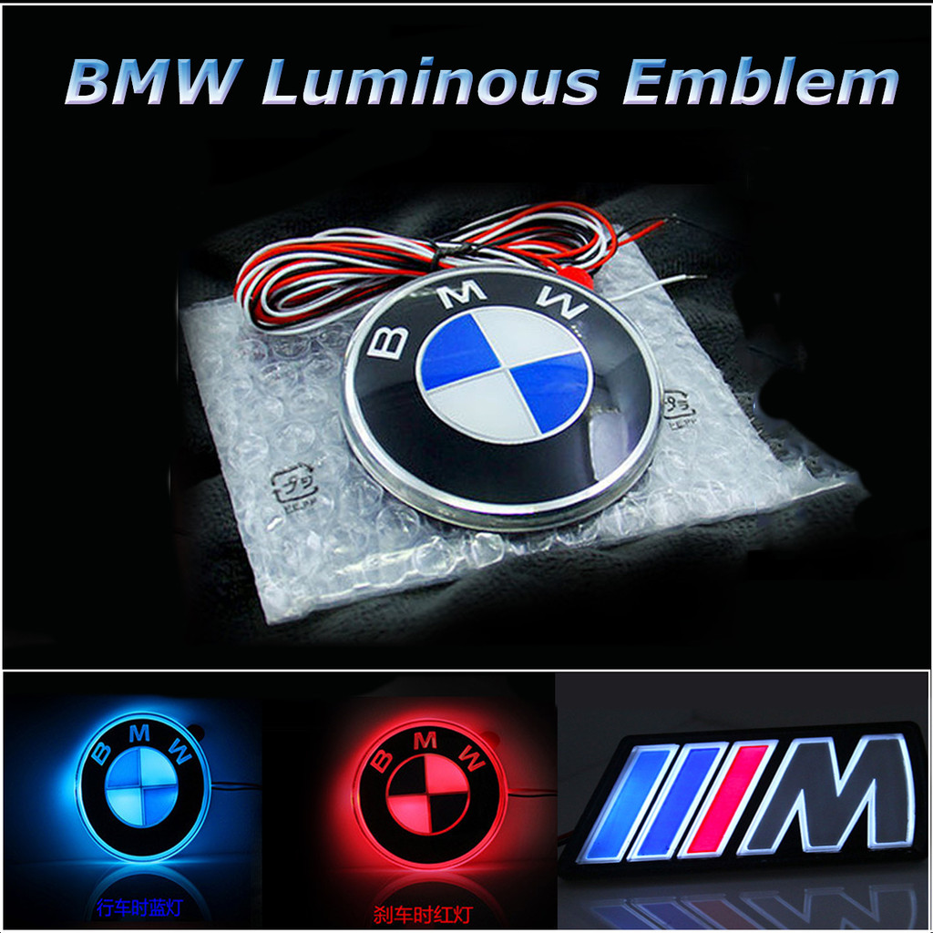BMW Car LED Logo Front Rear Emblem Light Badge Lamp for BMW All Series ...