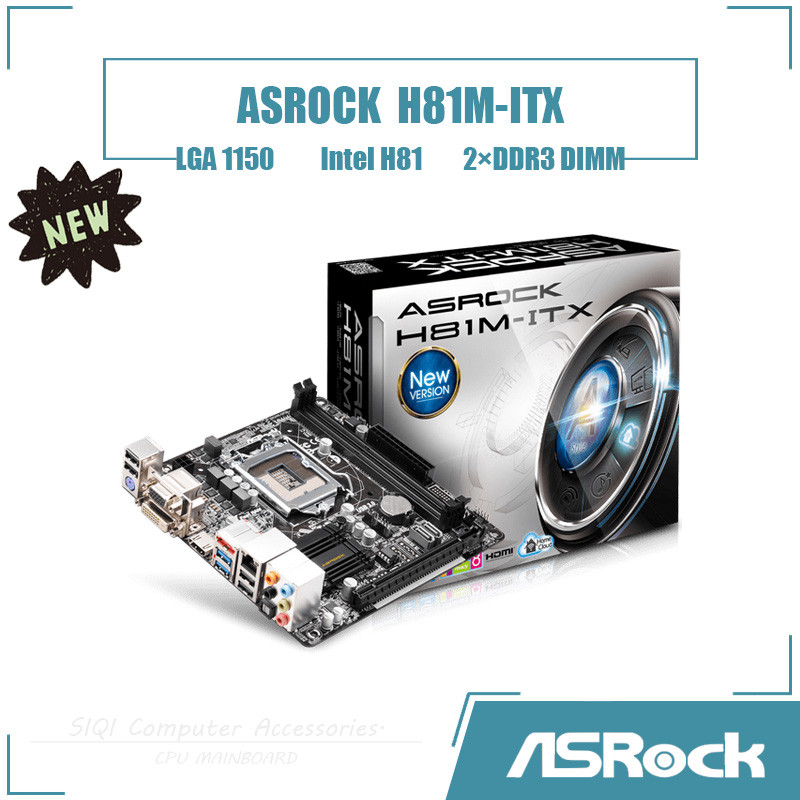 [NEW] Asrock H81M-ITX Motherboard 2×DDR3 DIMM Intel H81 LGA1150 Desktop ...