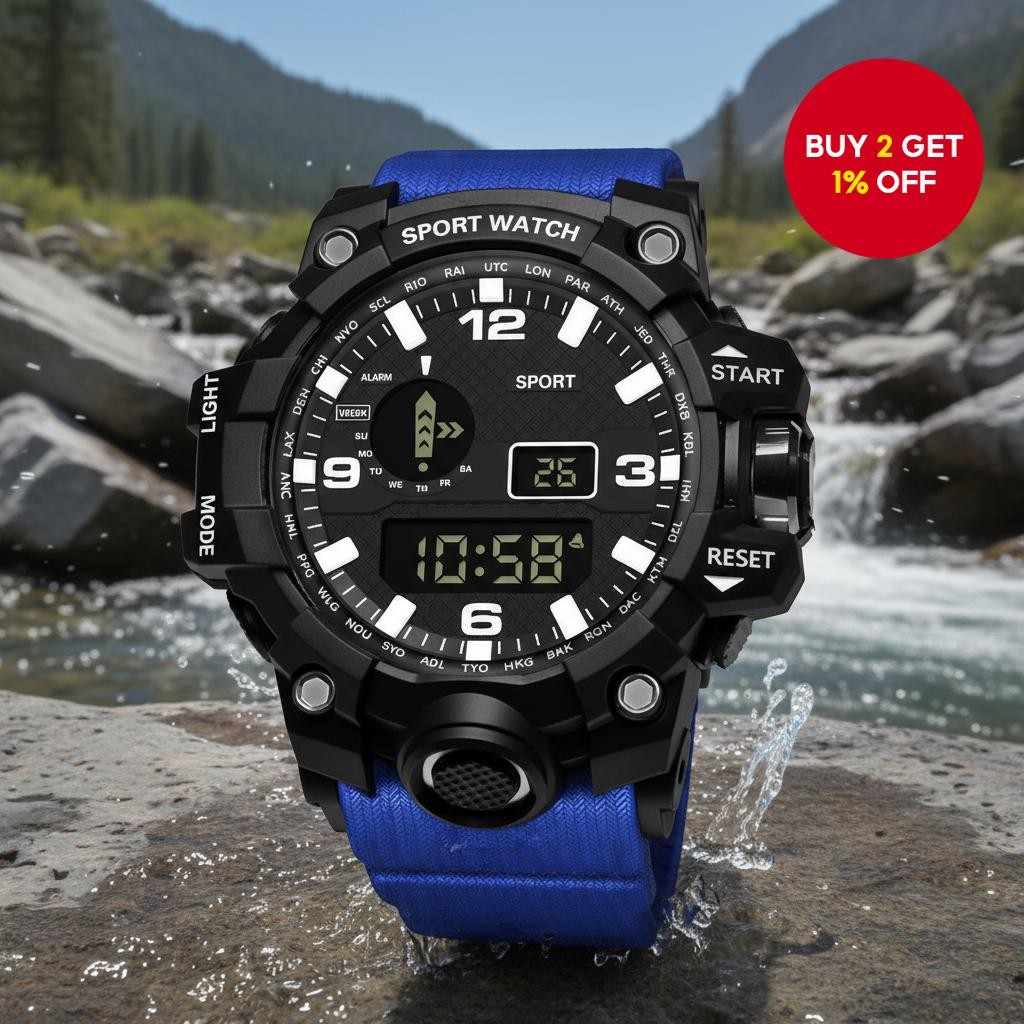 Unisex Multifunctional Outdoor Sports Digital Watch - Ideal for Running ...