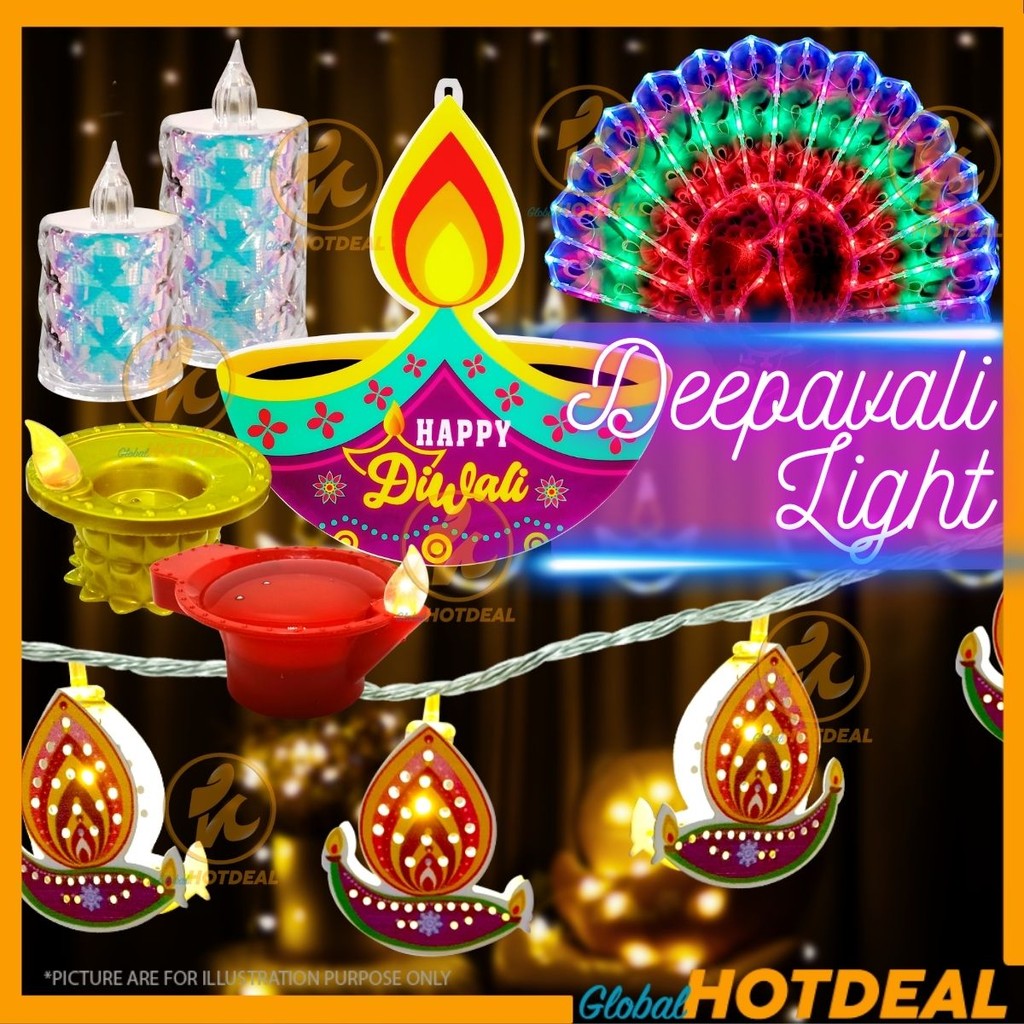 Deepavali Light Decoration DIYA Light Diwali Light Lampu Raya Home ...
