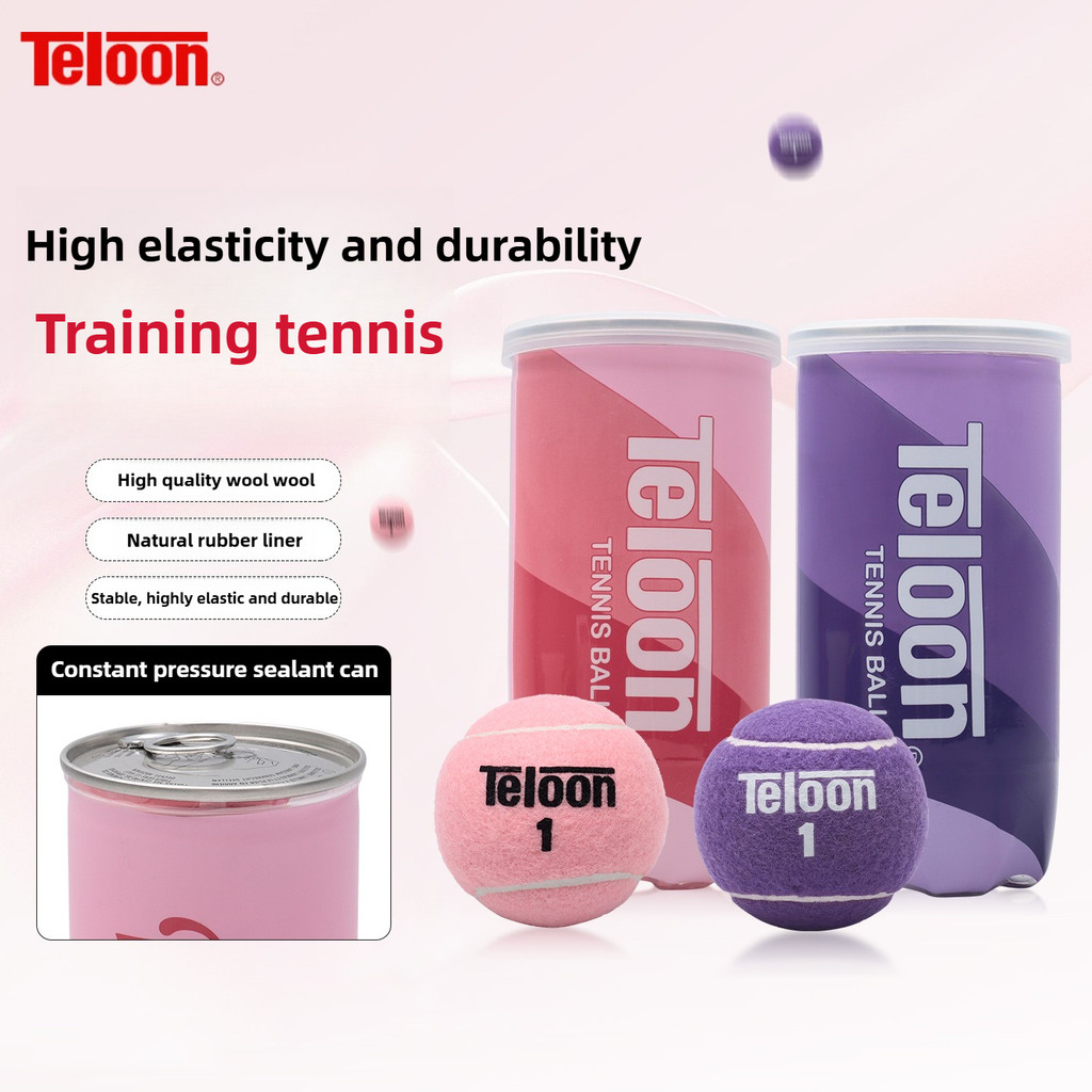 Teloon Pink Purple Canned Tennis Balls,High Elasticity Durable Vacuum ...