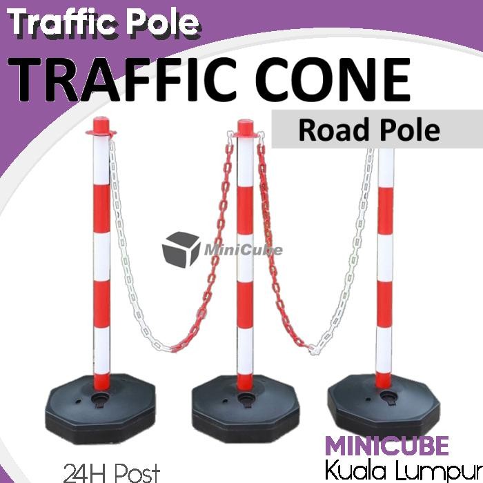 85cm Flexible Safety Column Traffic Parking Cone Pole Road Water Base ...