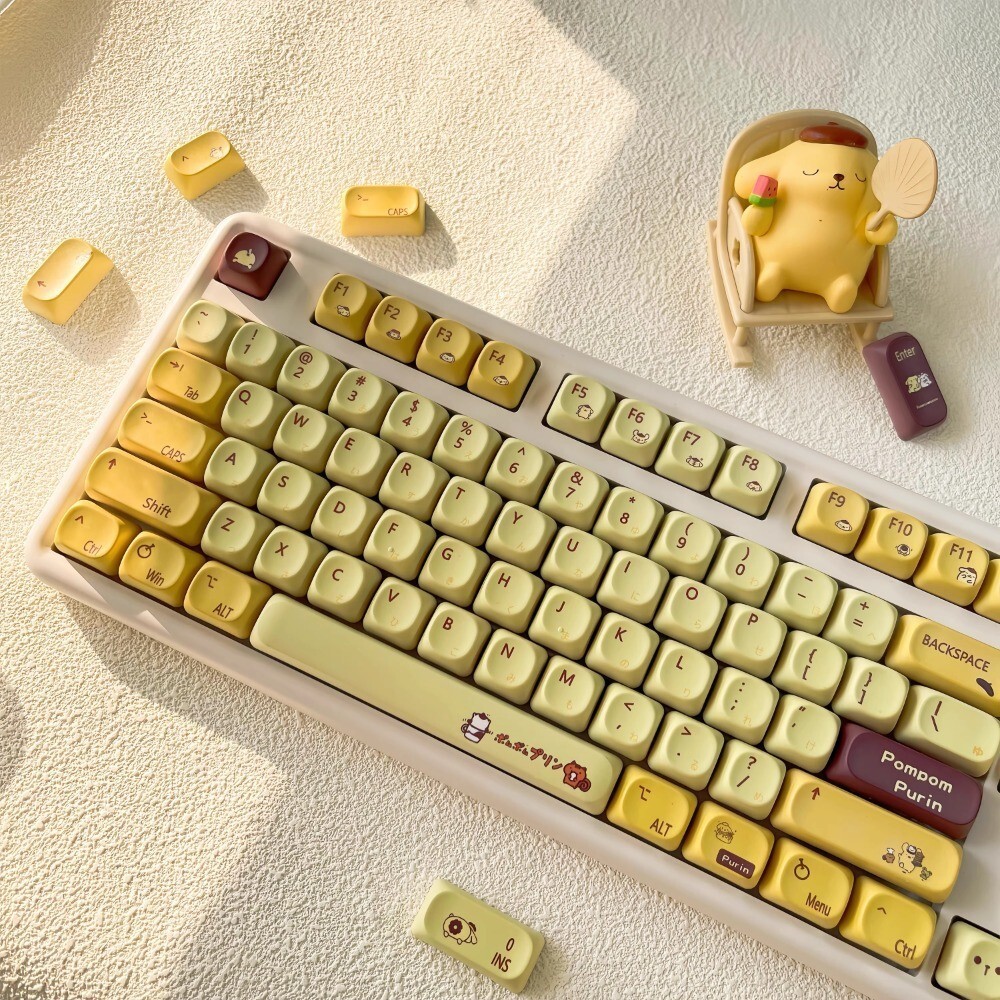 Pom Pom Purin Keycaps 120 Keys MOA Profile PBT Dye Sublimation ...