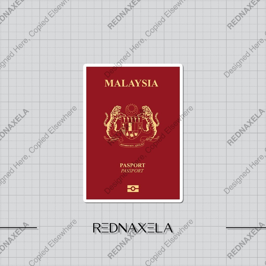 Malaysian Vinyl Stickers Passport Design Outdoor Suitcase Stickers ...