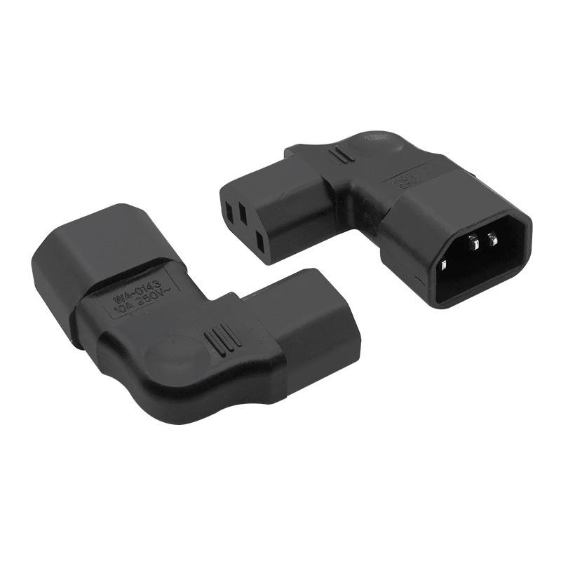 Computer Case PDU/UPS Universal Font C14 to C13 L-Shaped Left Bend ...
