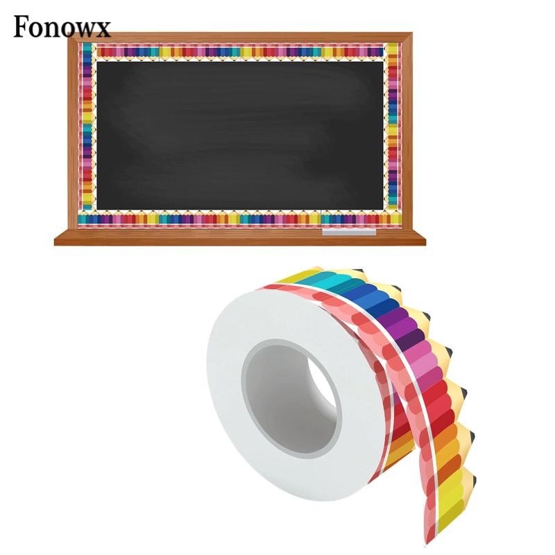 [AbabixaMY] Pencil Bulletin Board Borders Bright Color Border Trim Cute ...