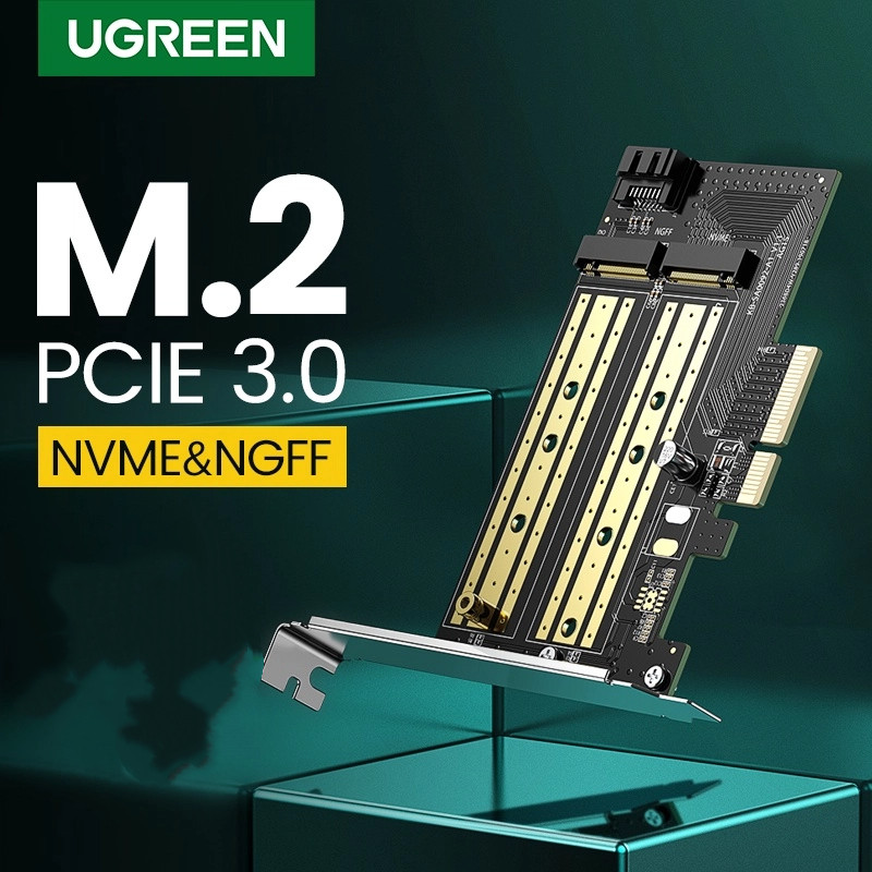 UGREEN PCIE to M2 Adapter NVMe M.2 PCI Express Adapter 32Gbps PCI-E ...