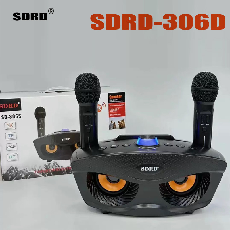 STEREO SPEAKER SDRD 306D Wireless Bluetooth Dual Microphone Karaoke ...
