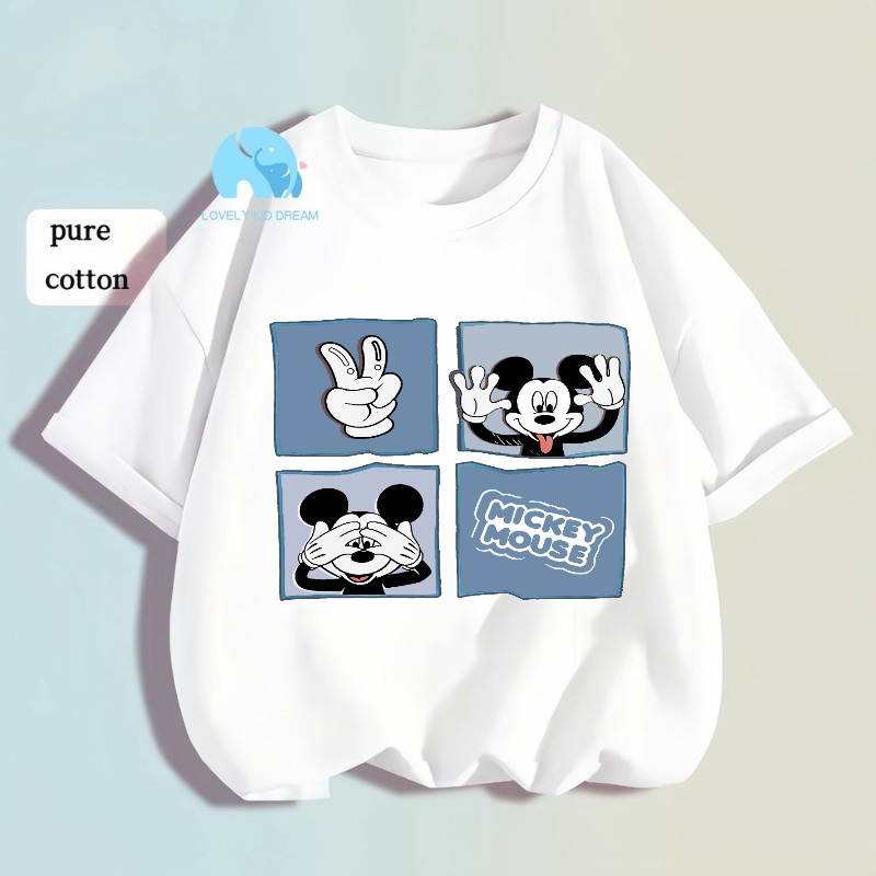 【MICKEY MOUSE】Ready Stock Boy Tshirt Cotton 100 Top Kid T Shirt Short ...