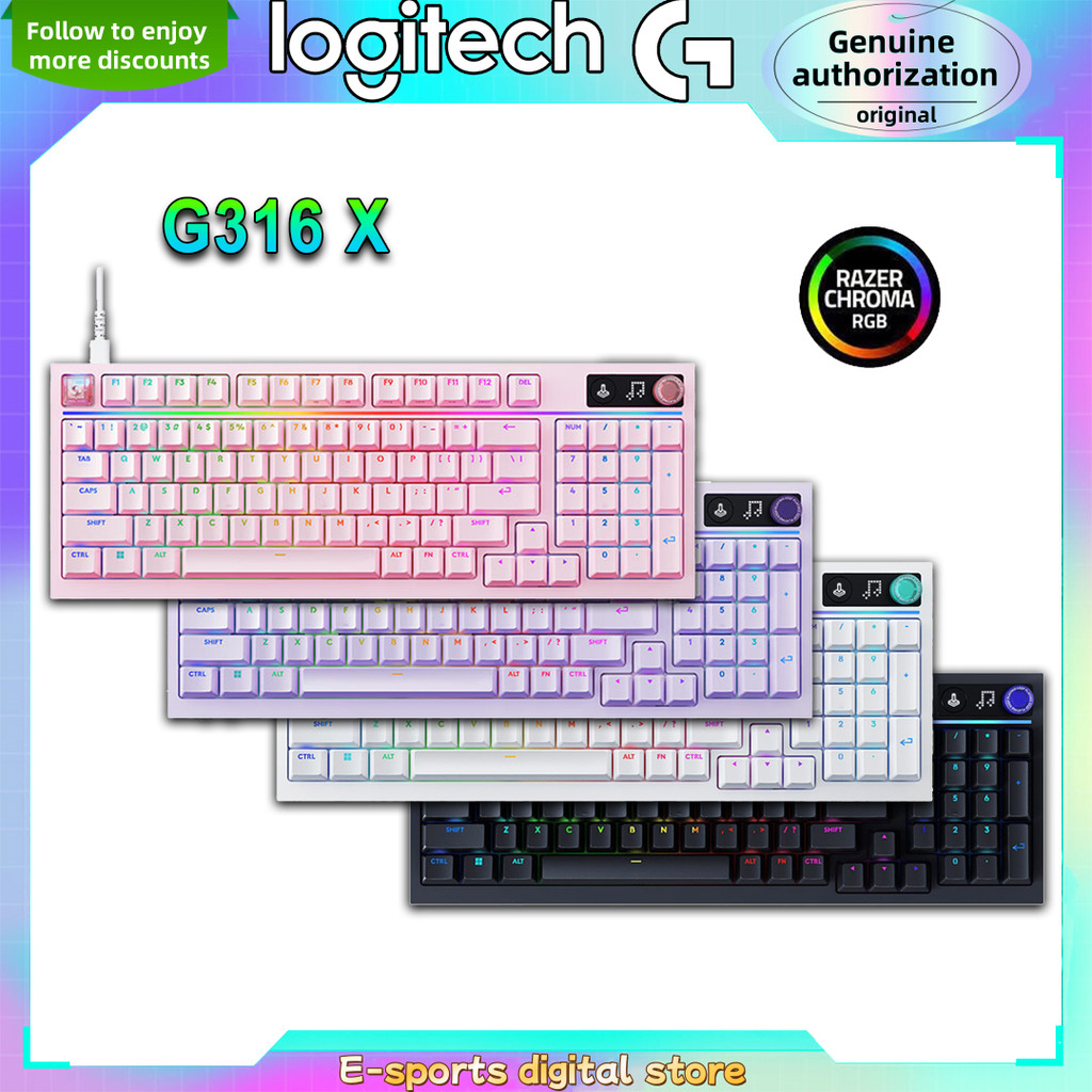 Logitech G316 X 8K Customized Mechanical Gaming Keyboard Wired USB-C 98 ...