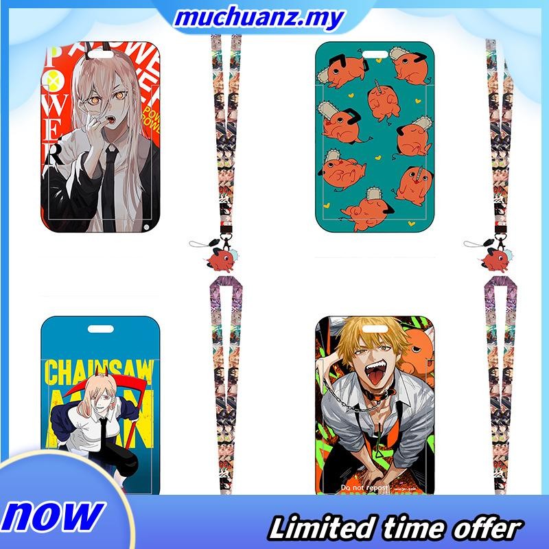 Anime Chainsaw Man ID card Holder With Laard Campus Card Bank Card Bus ...